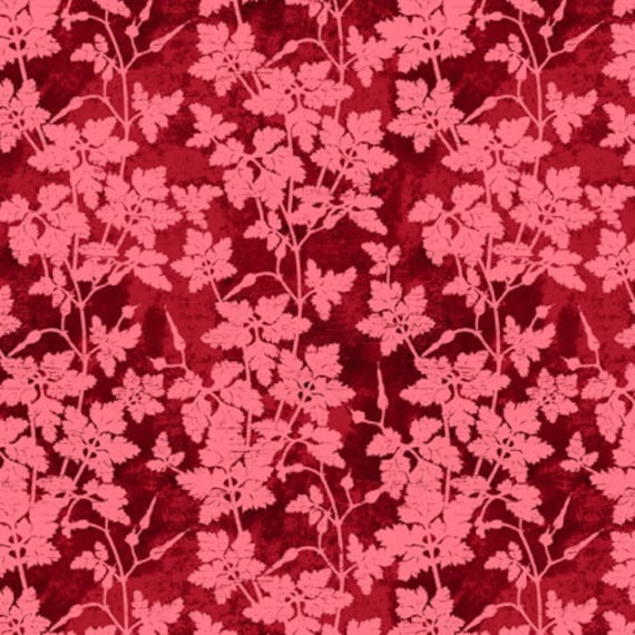 Leafy Floral Fabric Vine Fabric From Bright & Early for | Etsy