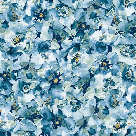 Blue Breeze Packed Floral Print Danhui Nai for Wilmington - Etsy