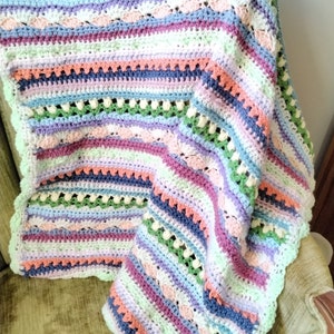 Crochet Blanket Pattern /spring Blanket Crochet Pattern/baby Shower ...