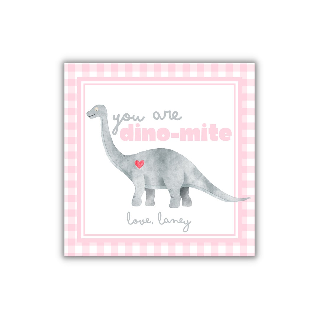 Printable Valentines Day Card for Kids Valentine Tags, You Are Dino ...