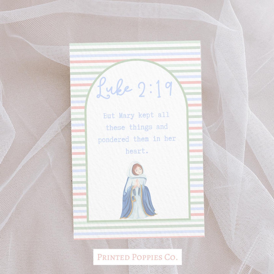 The Christmas Story Bible Memory Verse Cards Scripture Advent Nativity ...