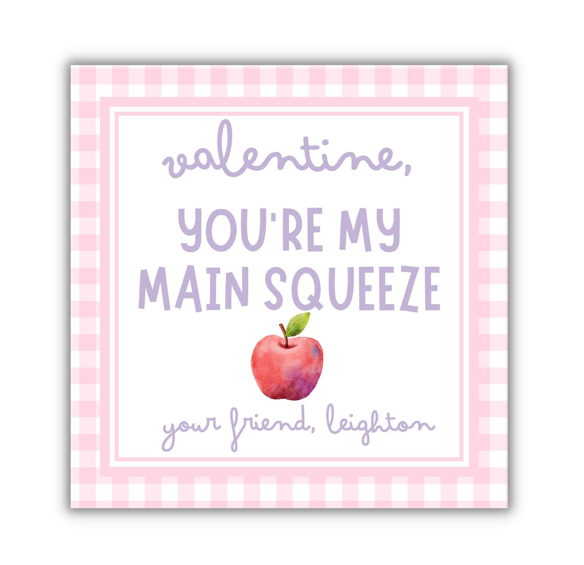 Printable Valentines Day Card for Kids Valentine Tags, You're My Main ...
