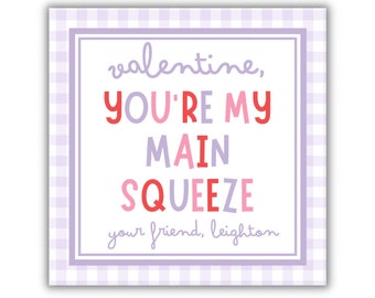 Printable Valentines Day Card for Kids, Valentine Tags, You're My Main ...