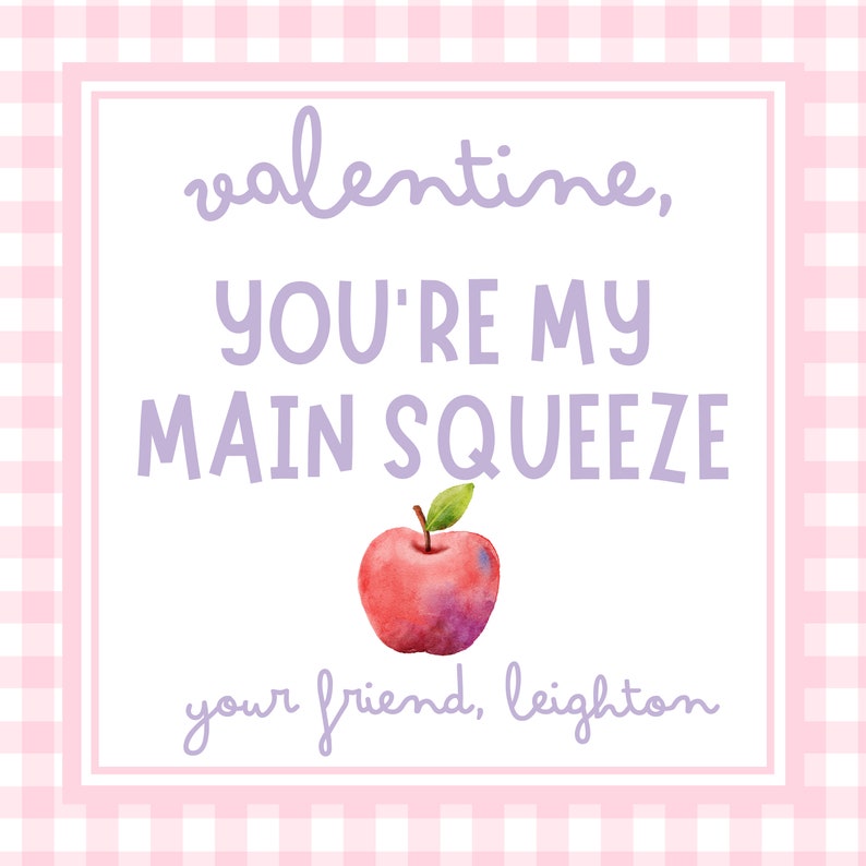 Printable Valentines Day Card for Kids Valentine Tags, You're My Main ...
