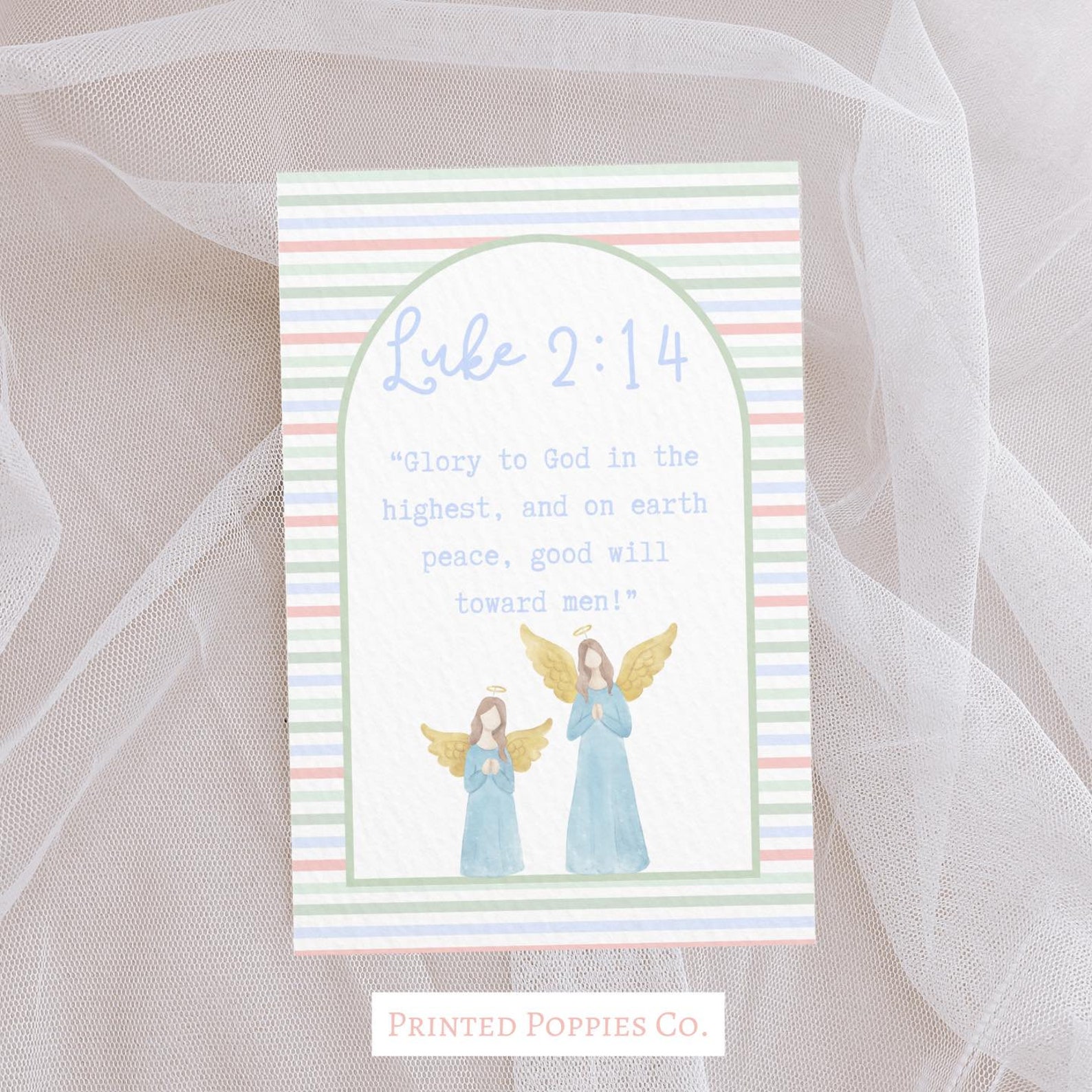 The Christmas Story Bible Memory Verse Cards | Scripture | Advent ...