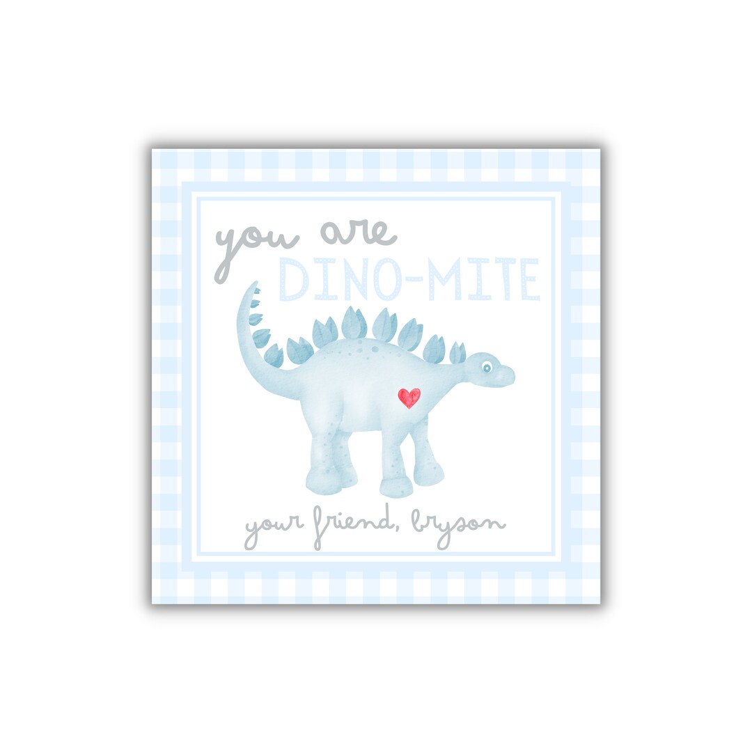 Printable Valentines Day Card for Kids Valentine Tags, You Are Dino ...