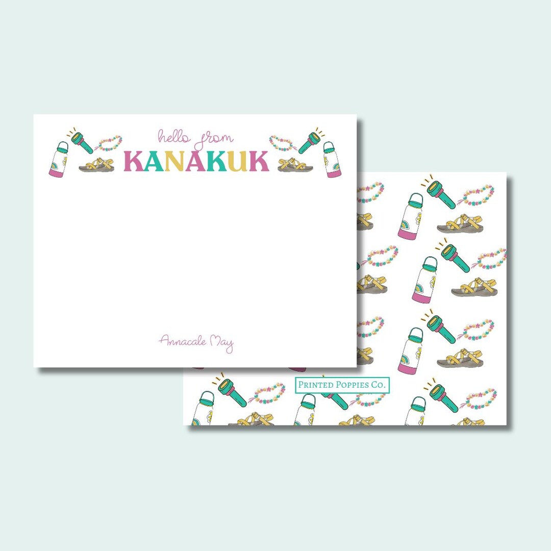 Personalized Summer Camp Notes Stationery Kanakuk Summer News From Camp ...