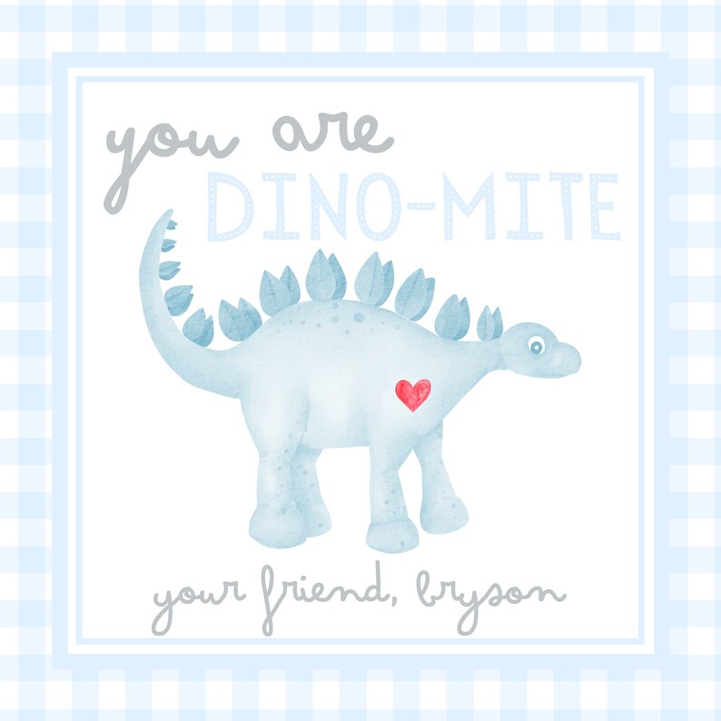 Printable Valentines Day Card for Kids Valentine Tags, You Are Dino ...