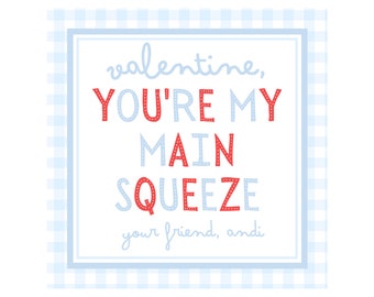 Printable Valentines Day Card for Kids, Valentine Tags, You're My Main ...