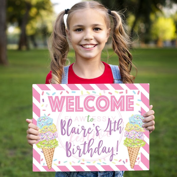 Ice Cream Party Banner - Etsy