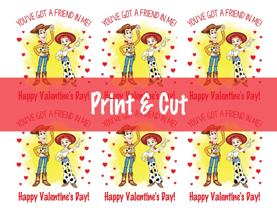 Toy Story Valentine Cards • Classroom Exchange • Print and Cut - Etsy
