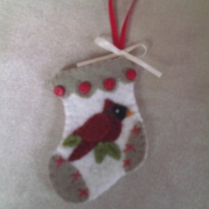 The Cardinal Mini Stocking Ornament - Etsy