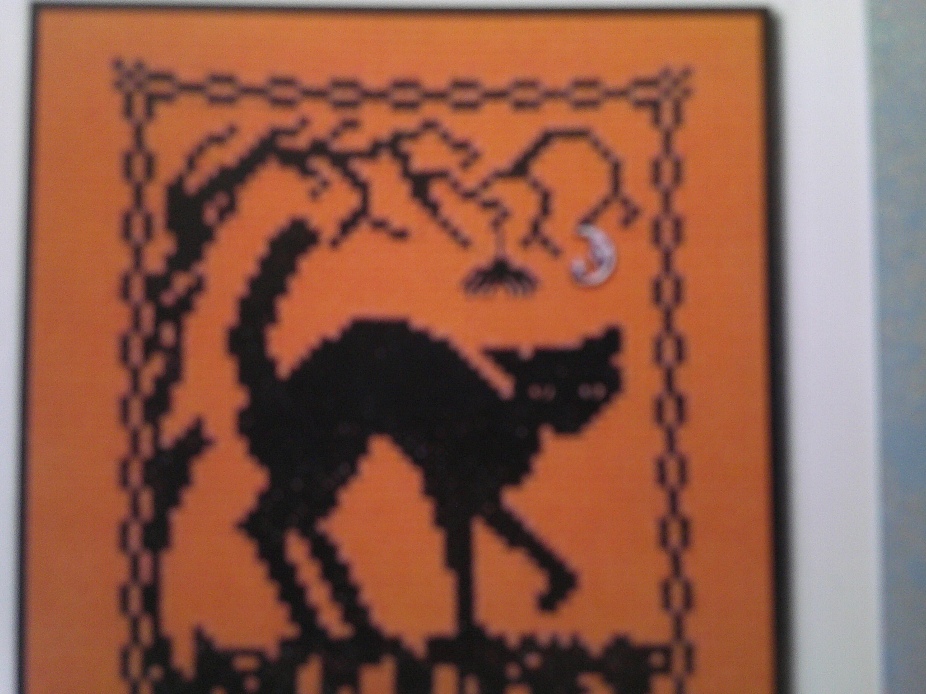 Halloween Silhouette Scary Cat Pattern - Etsy