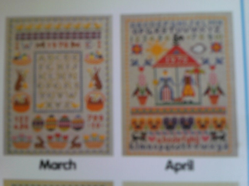 Sampler of the Month Cross Stitch Booklet - Etsy