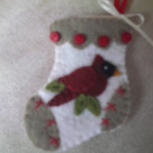 The Cardinal Mini Stocking Ornament - Etsy