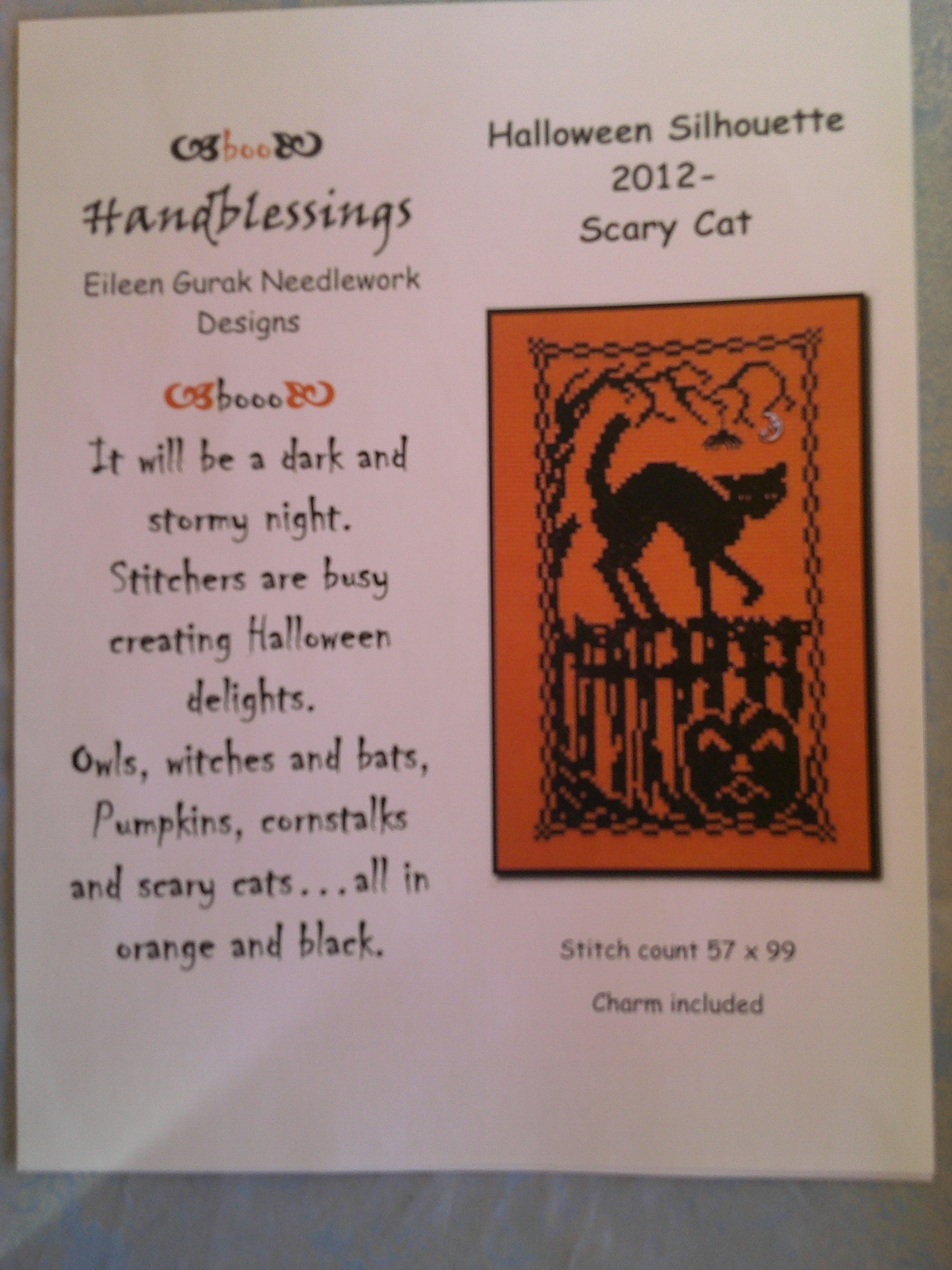 Halloween Silhouette Scary Cat Pattern - Etsy