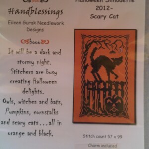 Halloween Silhouette Scary Cat Pattern - Etsy