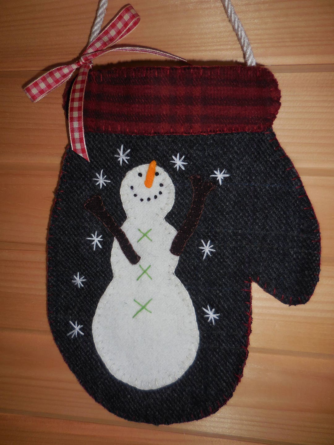 Extra Large Frosty Mitten Ornament - Etsy