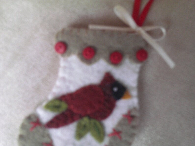 The Cardinal Mini Stocking Ornament - Etsy
