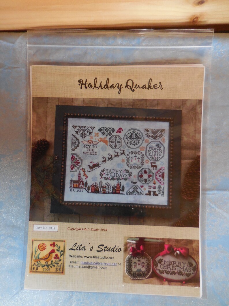 Holiday Quaker Cross Stitch Chart - Etsy