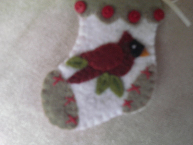 The Cardinal Mini Stocking Ornament - Etsy