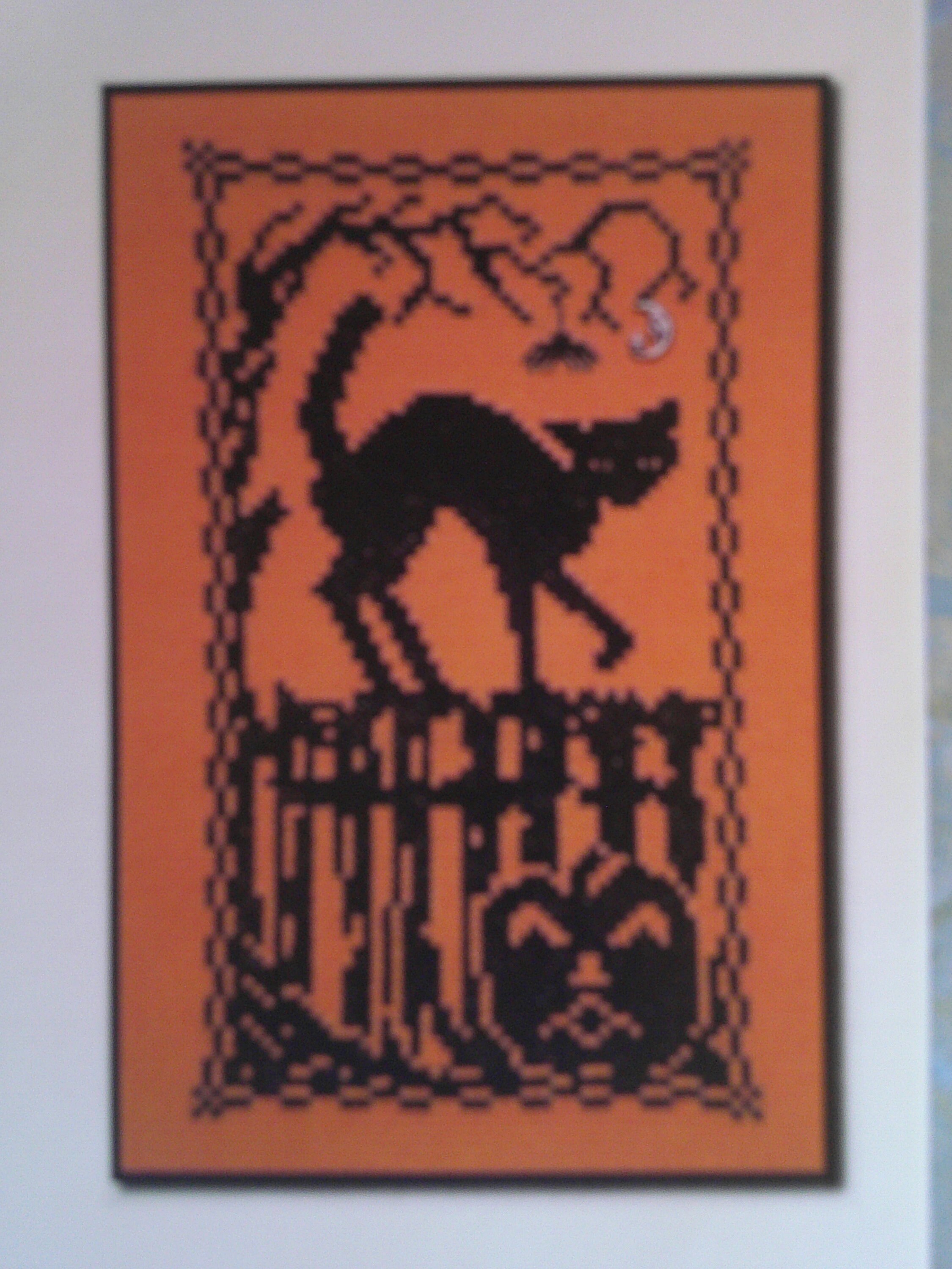 Halloween Silhouette Scary Cat Pattern - Etsy