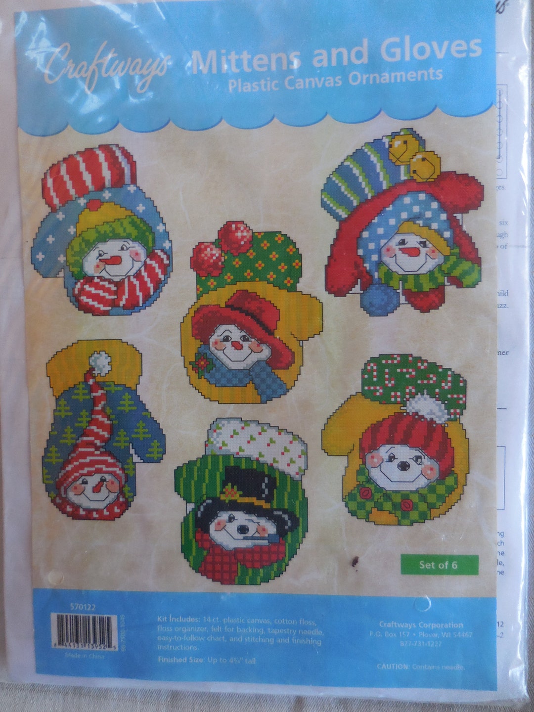 Mittens and Gloves Plastic Canvas Ornaments Kit - Etsy