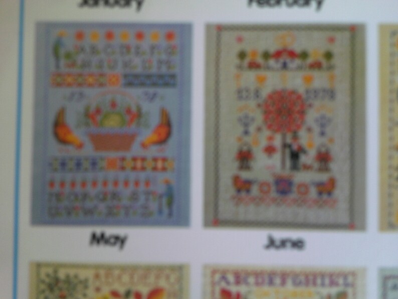 Sampler of the Month Cross Stitch Booklet - Etsy
