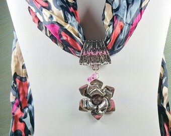 Silver scarf slide | Etsy