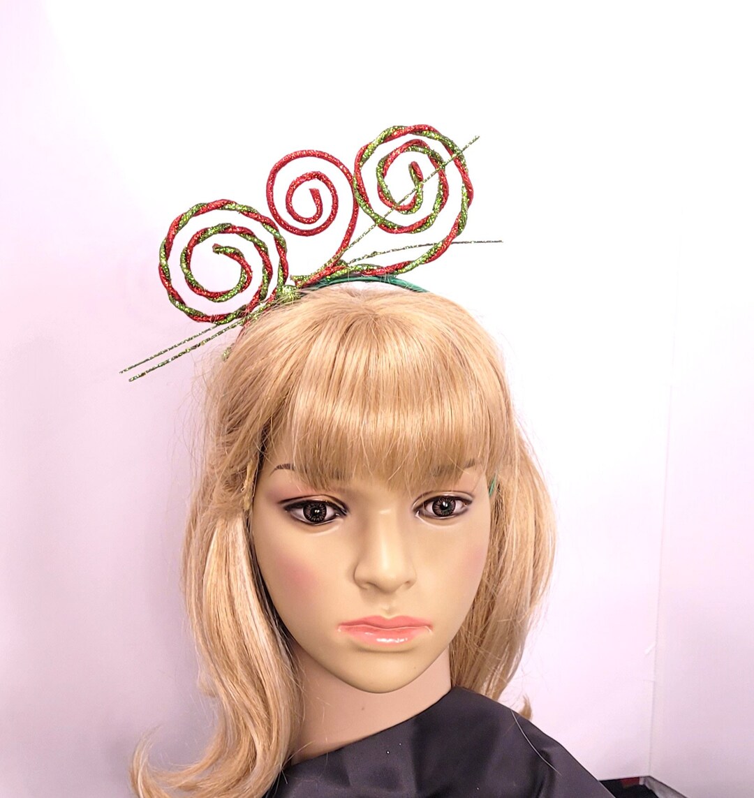 Red and Green Christmas Fascinator Red and Green Holiday - Etsy