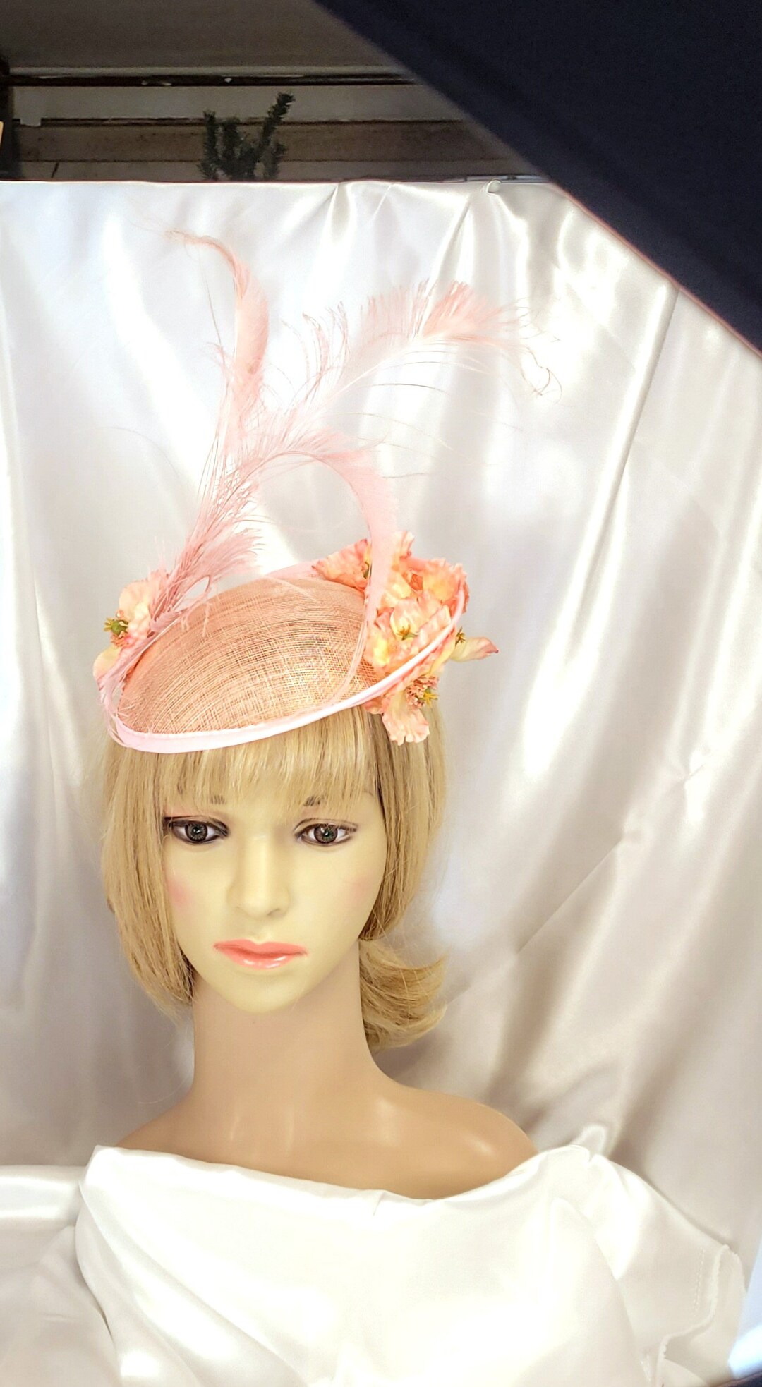 Coral Easter Hat, Coral Kentucky Derby Hat, Coral Dressy Church Hat ...