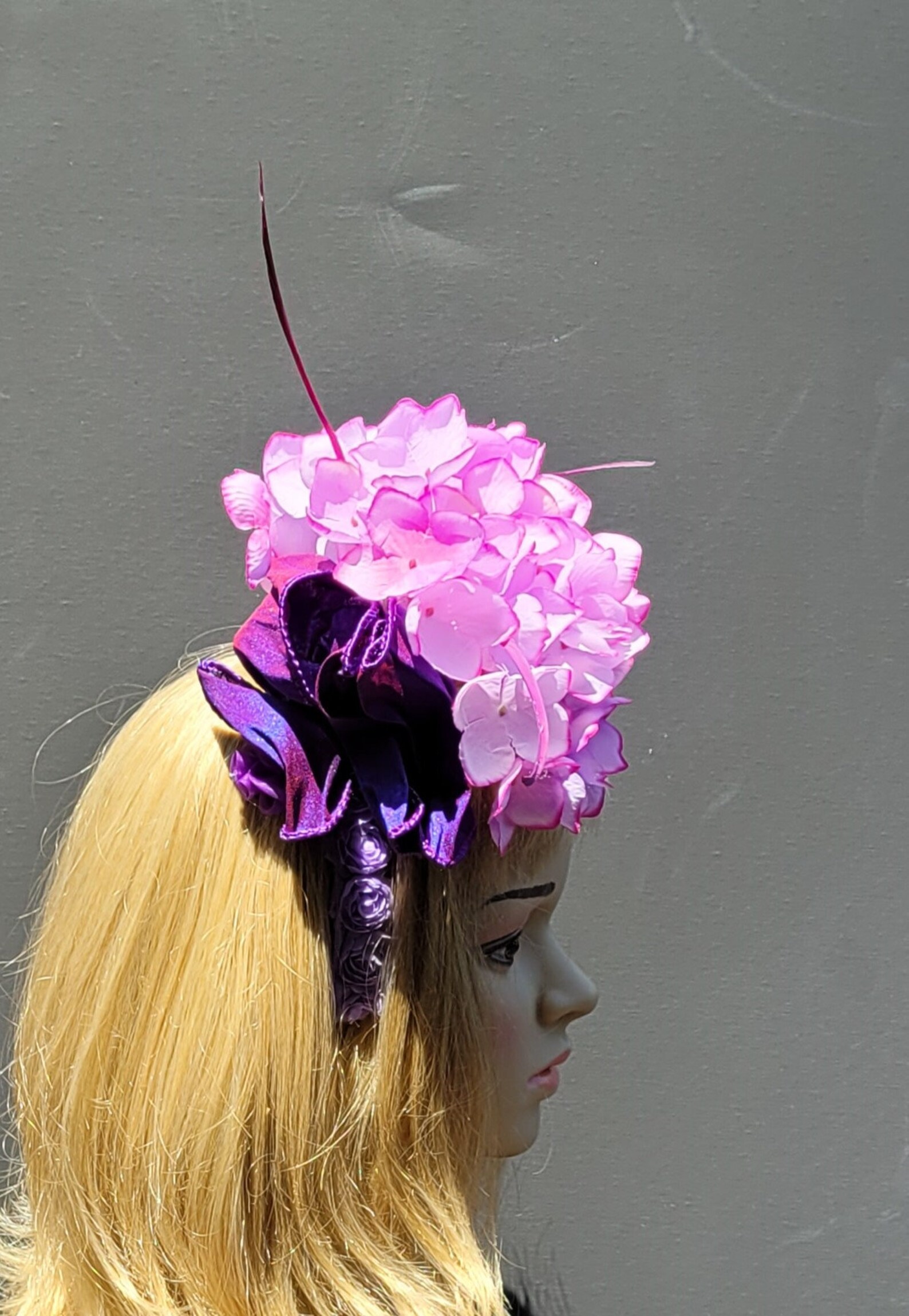 Purple Fascinator Hat, Purple Mother of the Bride Hat, Purple Wedding ...