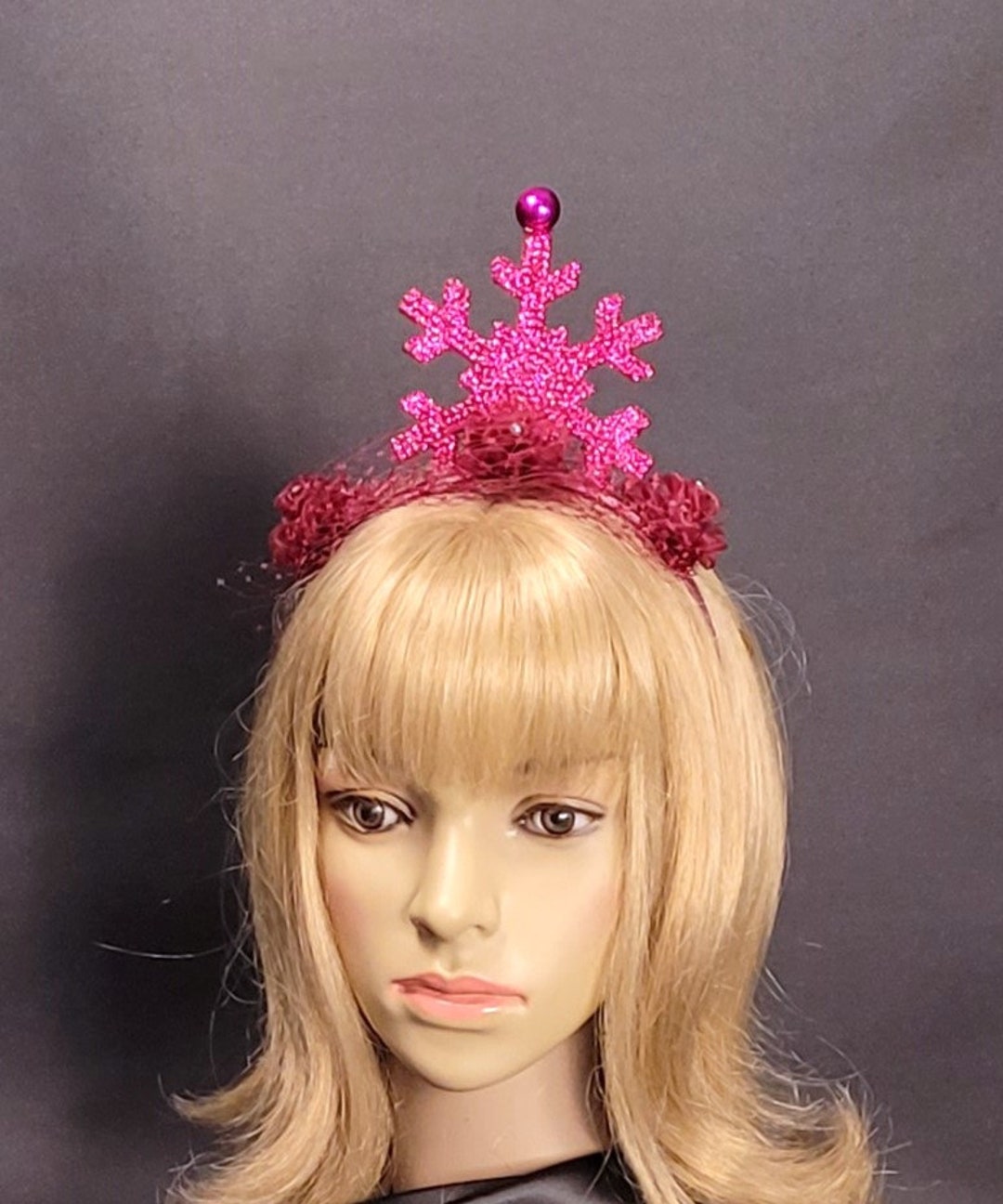Pink Holiday Fascinator, Pink Christmas Fascinator, Pink Holiday ...