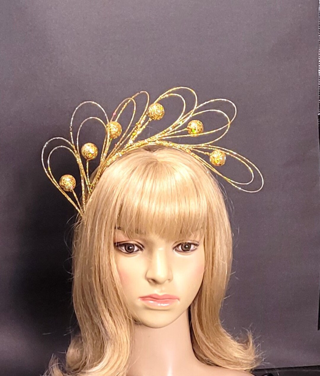 Gold Dressy Church Fascinator Gold Wedding Guest Fascinator - Etsy