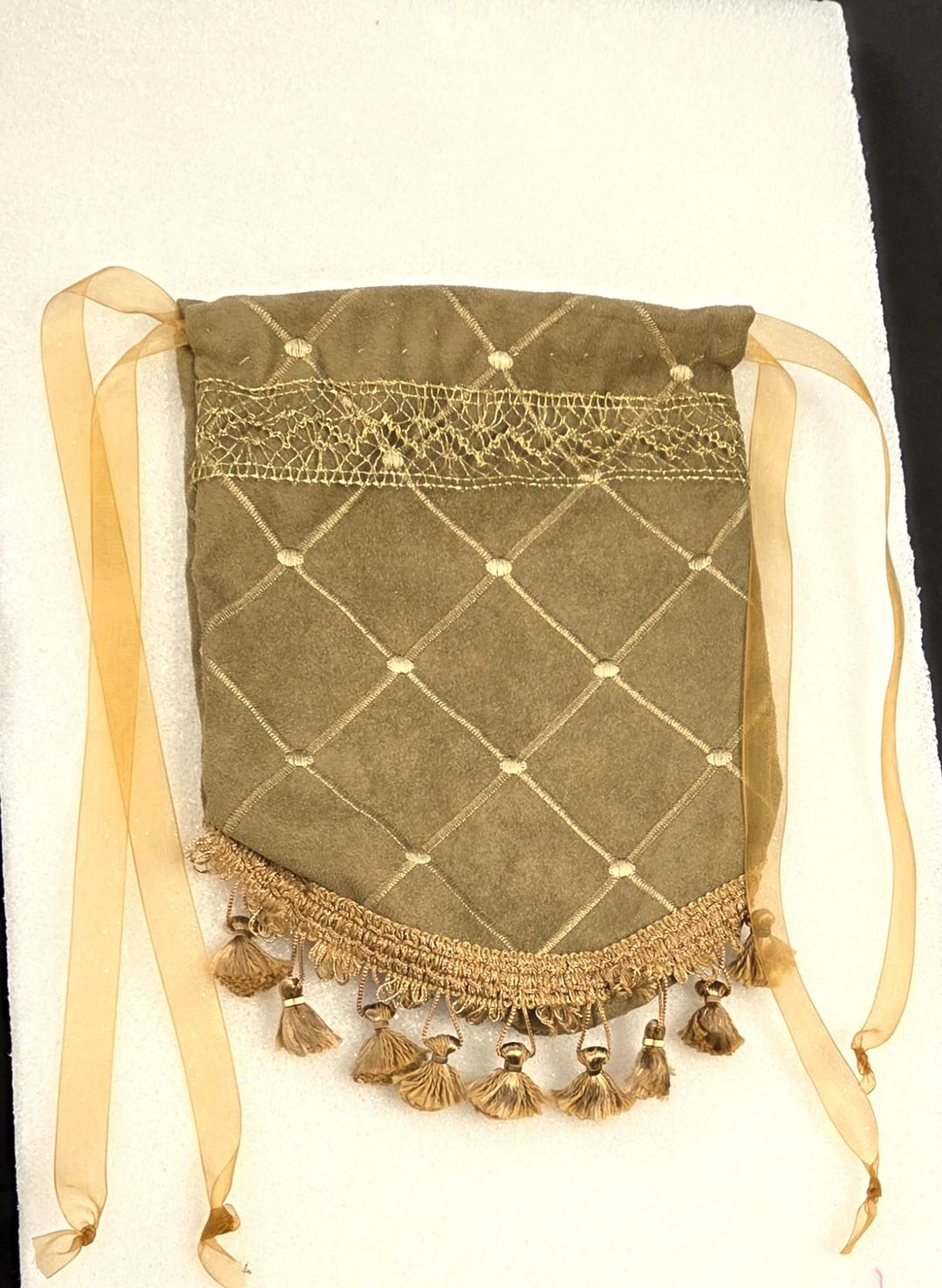 Green Regency Reticule Bag, Green Victorian Reticule Bag, Green Civil ...