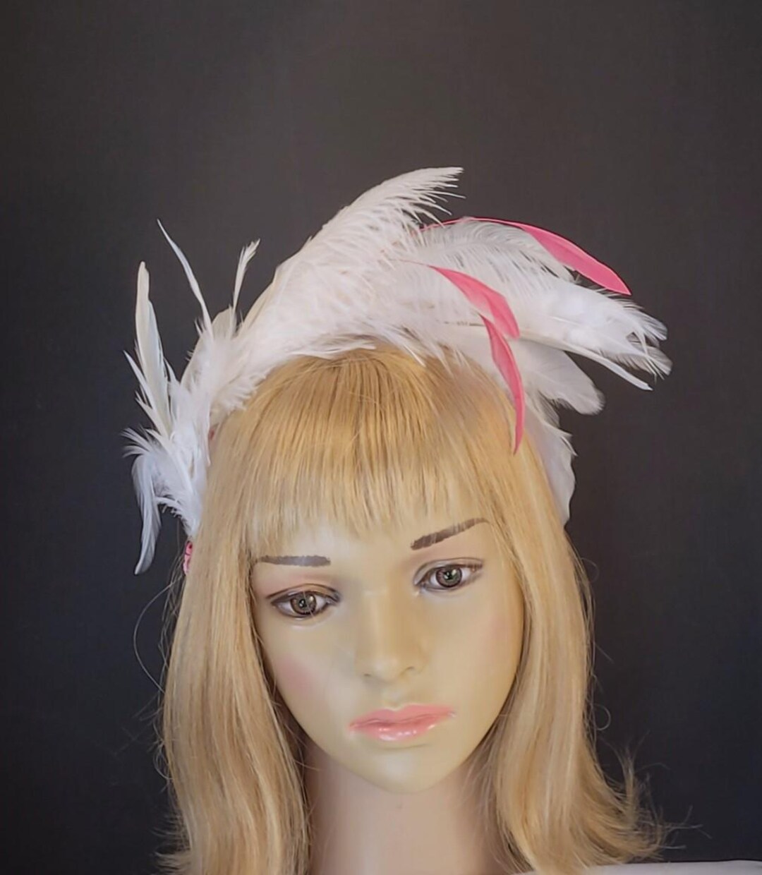 White Feather Fascinator, White Derby Fascinator, White Easter ...