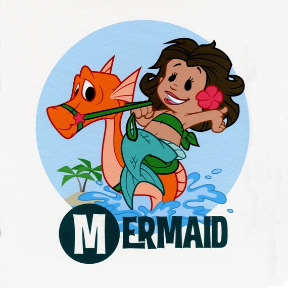 M is for Mermaid Signed 10x10 Art Print by Rob - Etsy