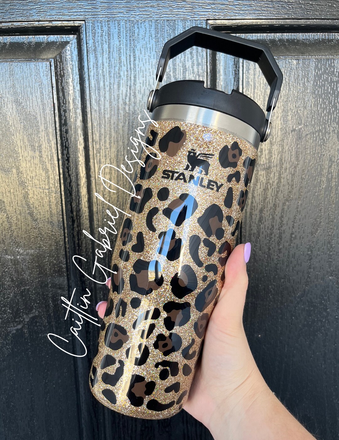 Gold Leopard Tumbler | Stanley Ice Flow - Etsy