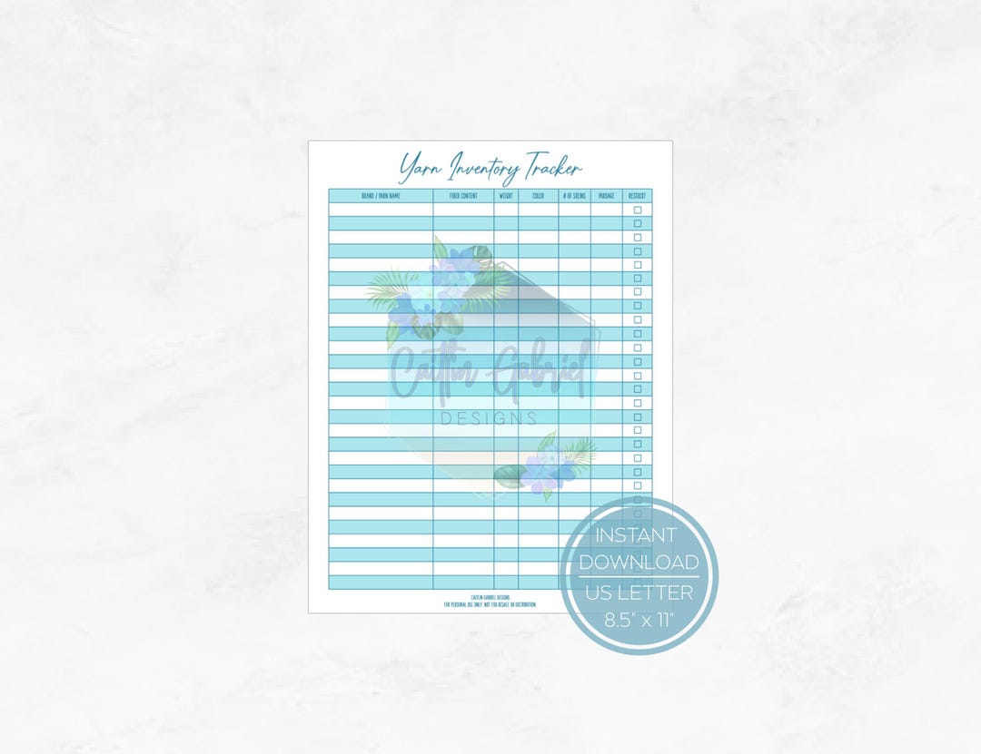 Yarn Inventory ; Crochet Project Planner ; Crochet Project Tracker ...