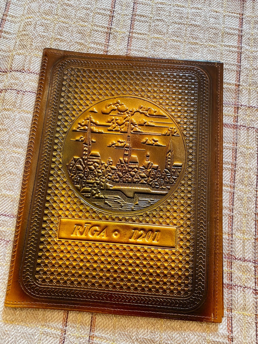 Riga 1201 Leather Book Cover - Etsy