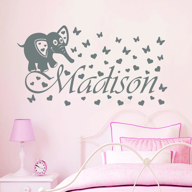 Child Name Stickers Wall Art - Etsy