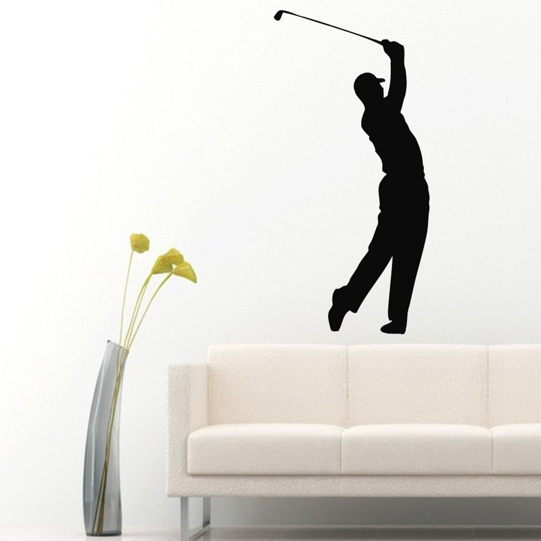 Wall Decals Man Golf Player Sportsman Sport People Gym Home Wall Vinyl ...