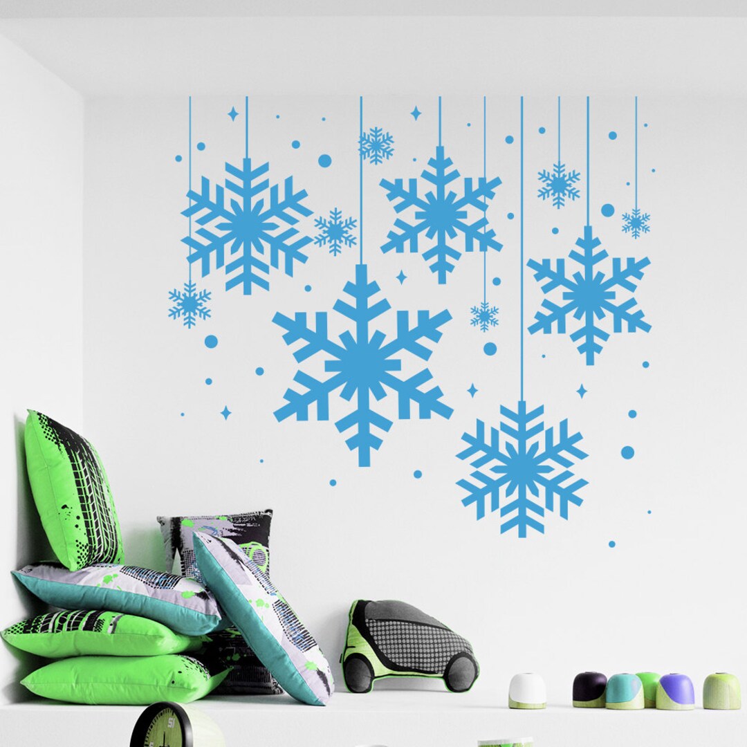 Christmas Wall Decals Snowflake Decal Sticker Christmas Holiday ...