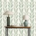 Green Leaf Peel and Stick Wallpaper, Modern Botanical Removable Wall ...