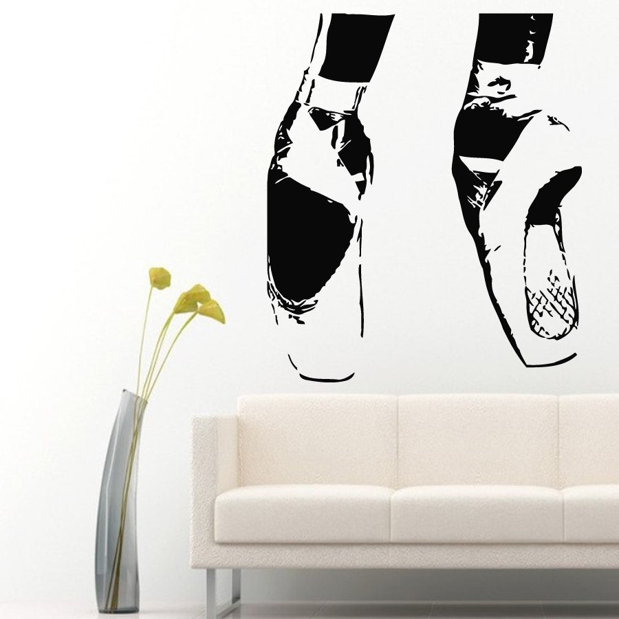 Ballerina Wall Decals Sport People Girl Pointes Ballet Shoes | Etsy