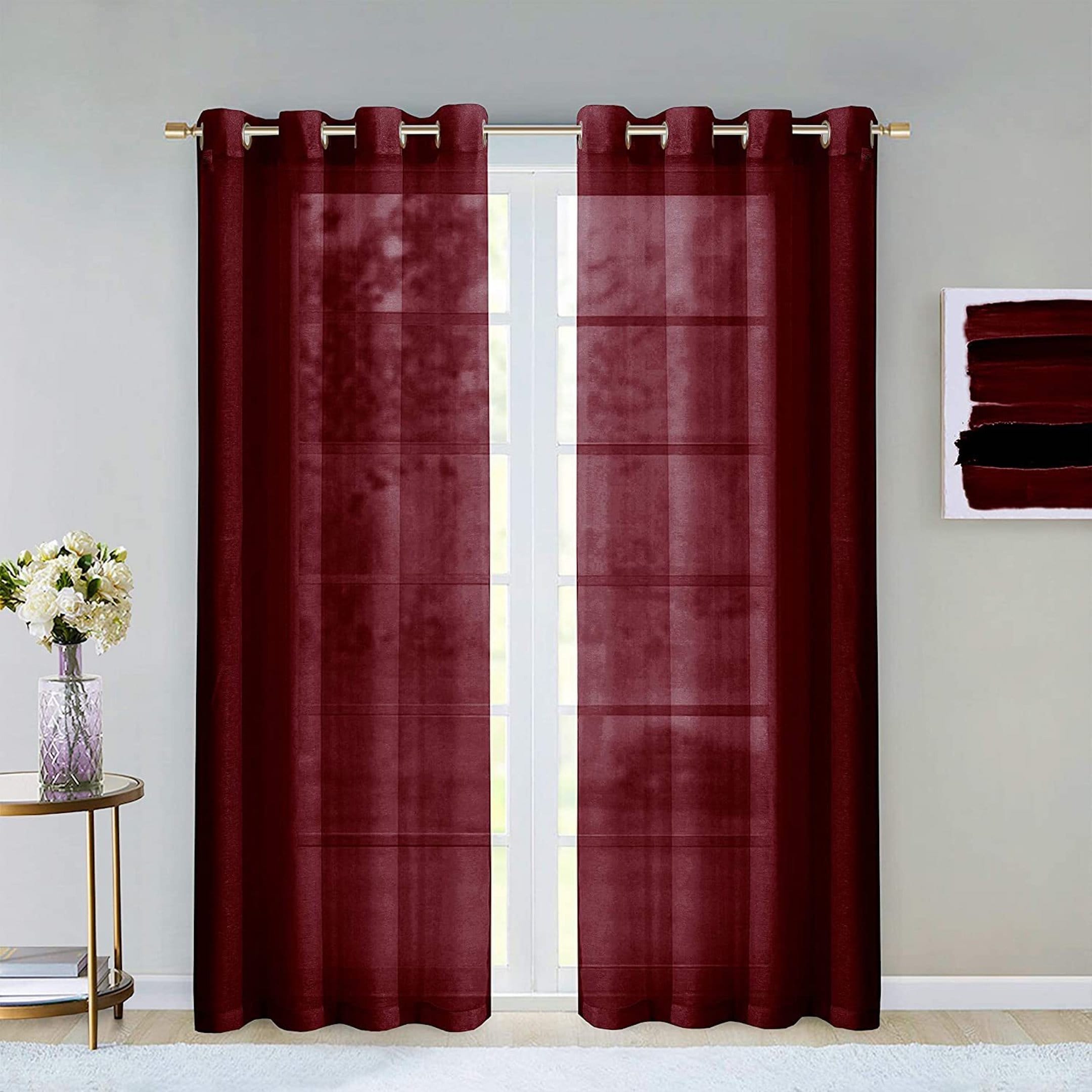 Sheer Kitchen Curtains Sets - Etsy