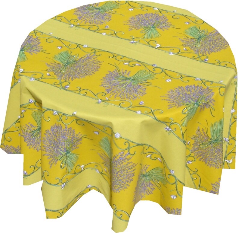 60 Round Coated Tablecloth - Etsy