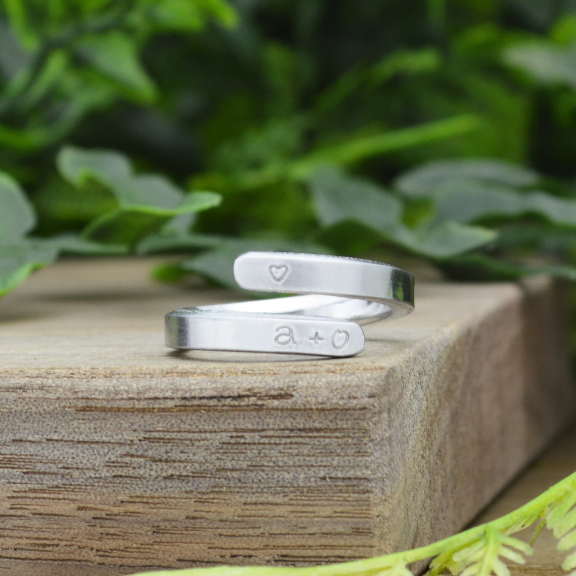 Personalized Stacking Ring: Custom Hand Stamped Sterling Silver - Etsy