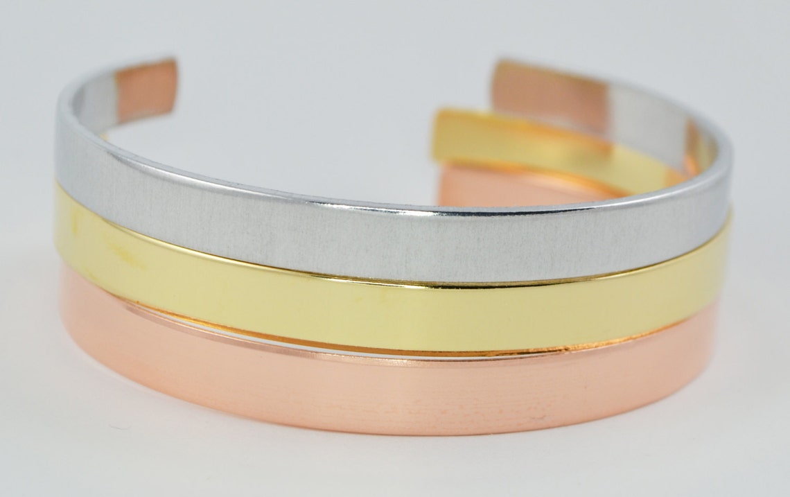 Roman Numeral Bracelet in Aluminum Brass or Copper With Custom Date - Etsy