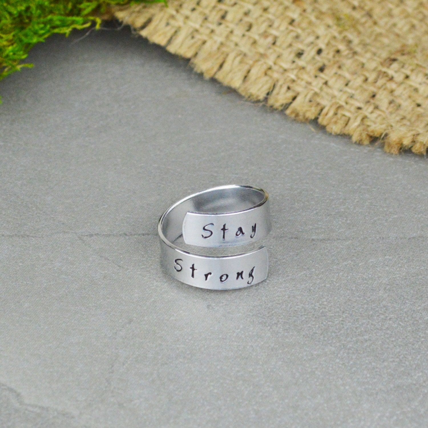 Stay Strong Wrap Ring - Etsy
